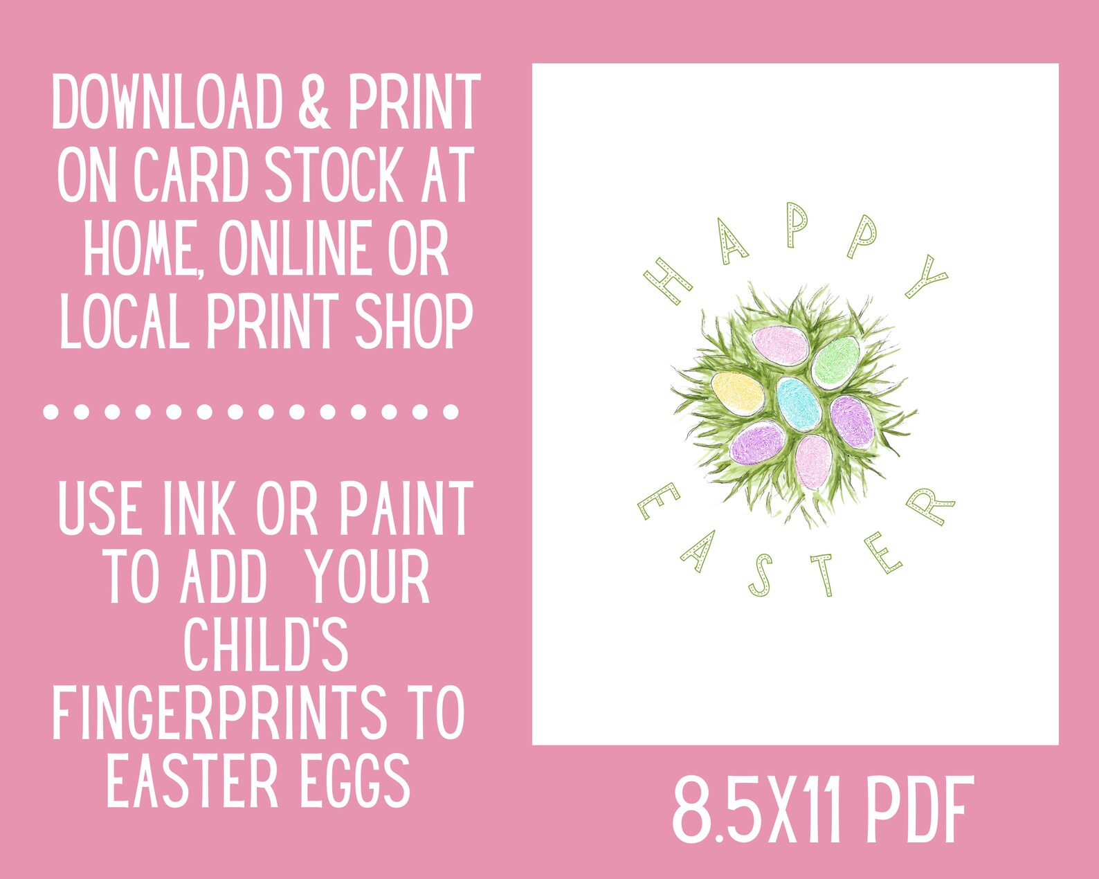 Easter Craft, Easter Fingerprint Craft, Preschool Easter Craft, Kids ...
