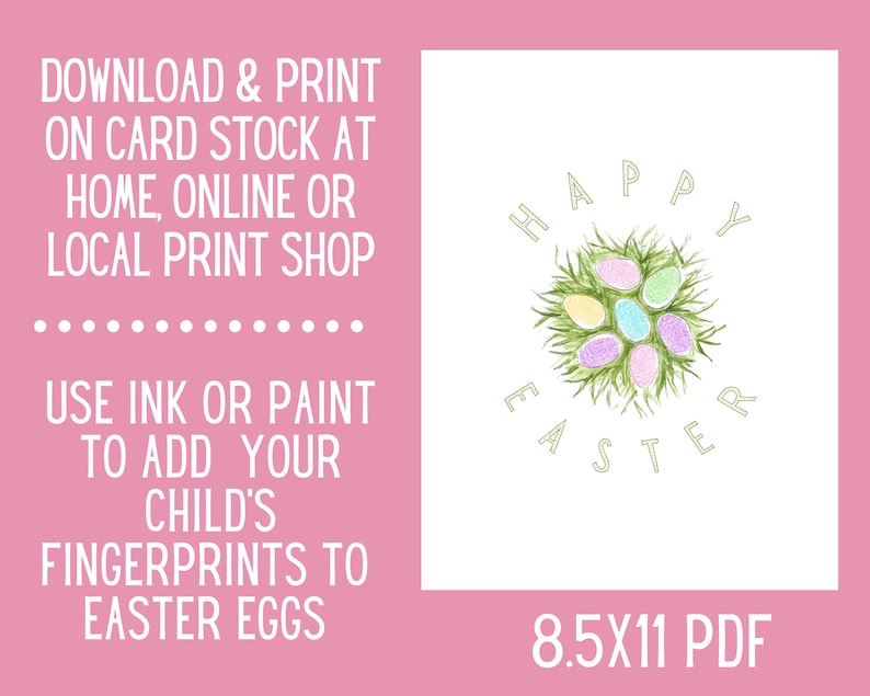 Easter Craft, Easter Fingerprint Craft, Preschool Easter Craft, Kids ...