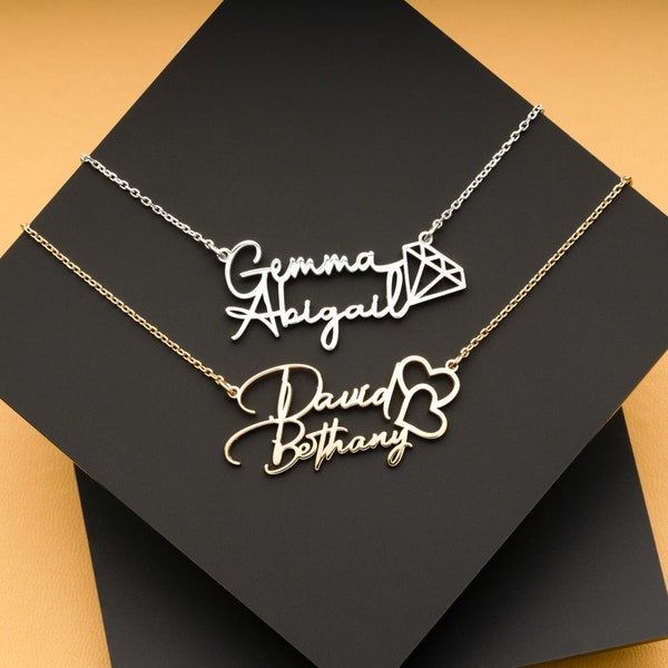 Cursive Necklace - Etsy