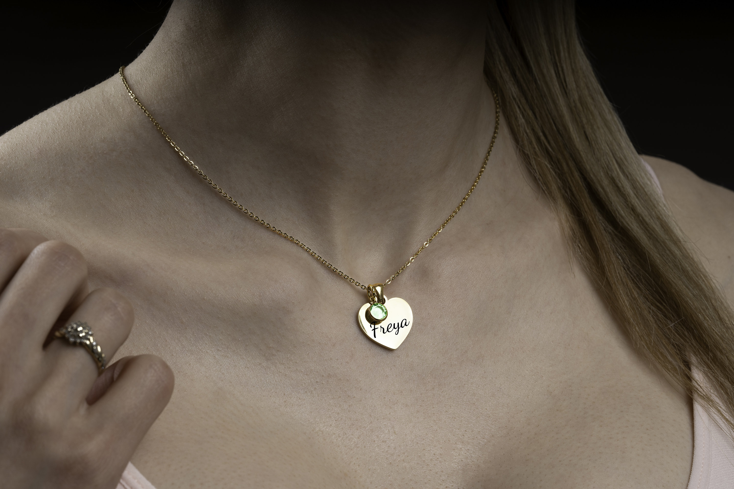 Heart Shape Swarovski Birthstone Necklace Personalised Birth - Etsy UK