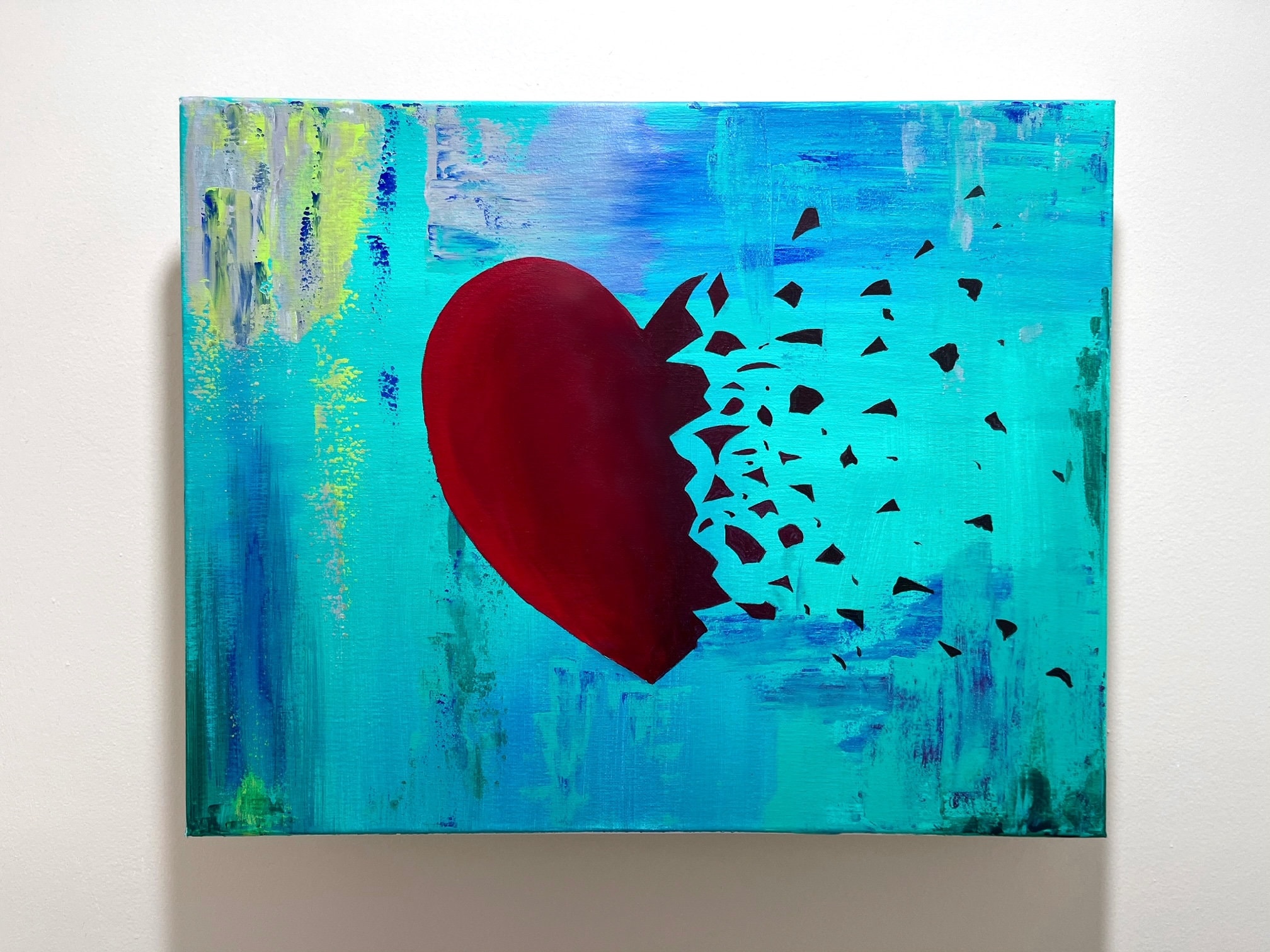 Abstract Broken Heart Drawings