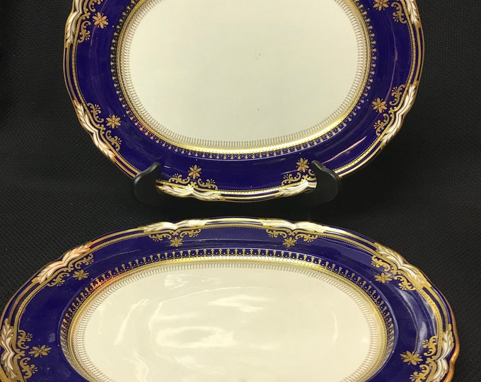Pair of Vtg Spode Lancaster Cobalt 15 Platters - Etsy