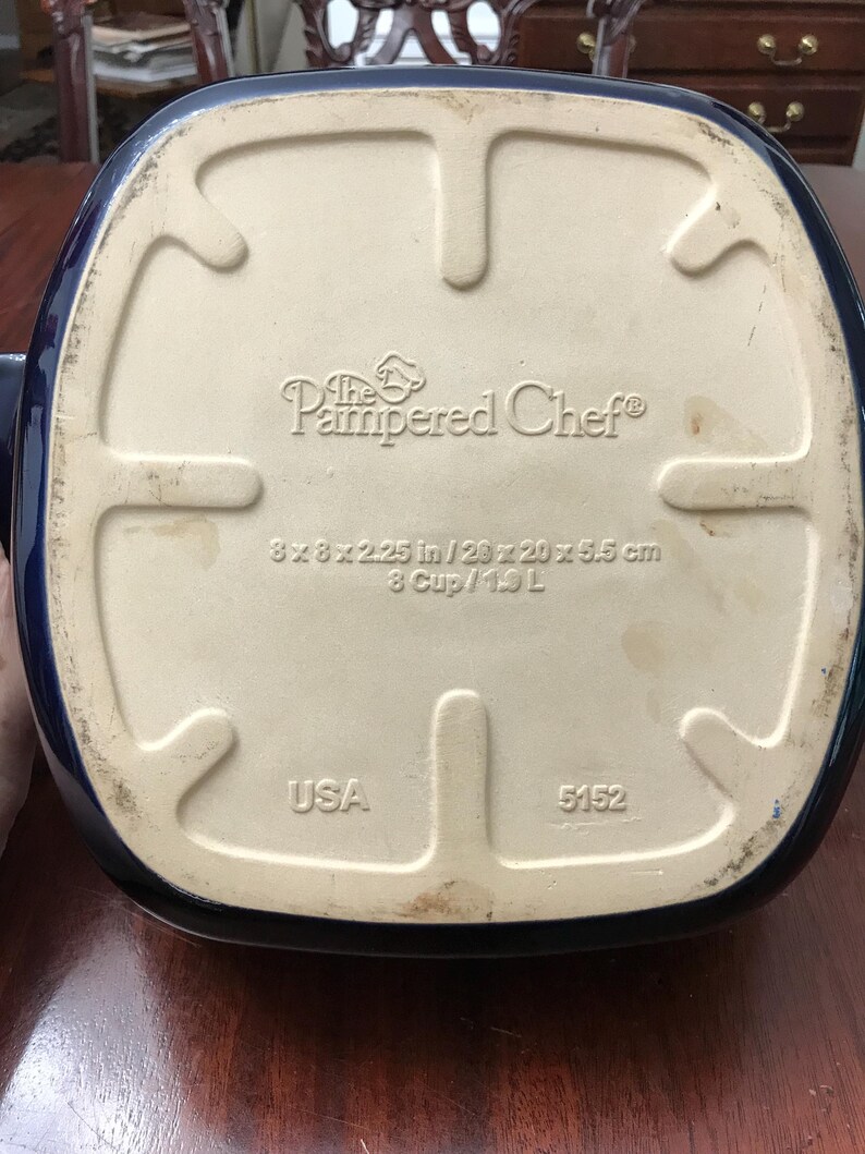 Pampered Chef Square 8” X 8” Stoneware Baker #5152 - Etsy