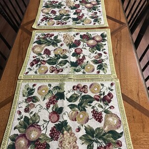 Set of 4 Vtg Woven Lined Fruit Placemats - Etsy