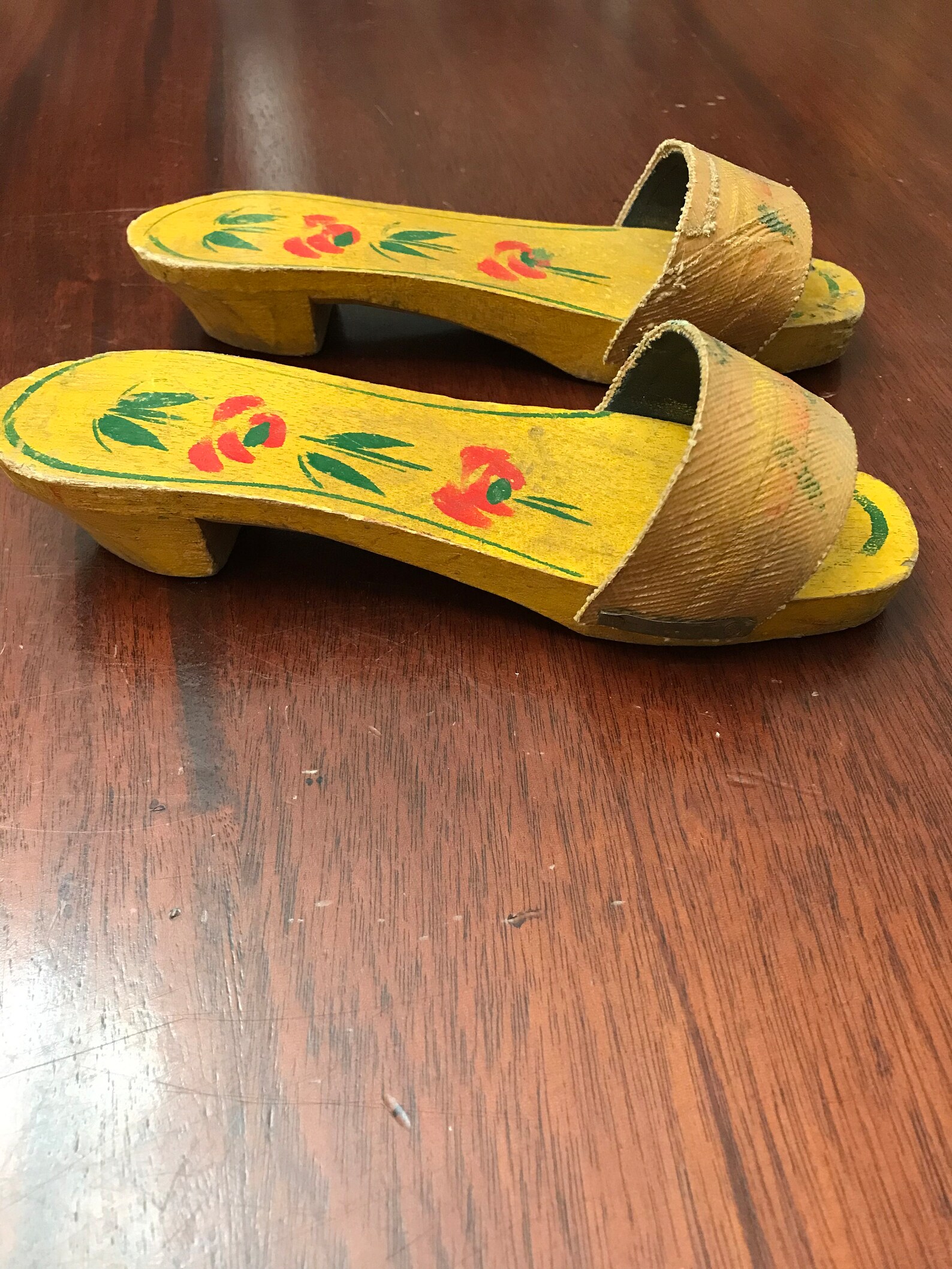 Small Vtg Asian Hand Crafted Wooden Sandals - Etsy