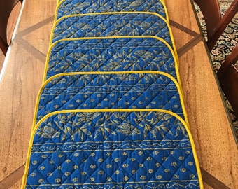 Yellow and Blue Placemats | Etsy