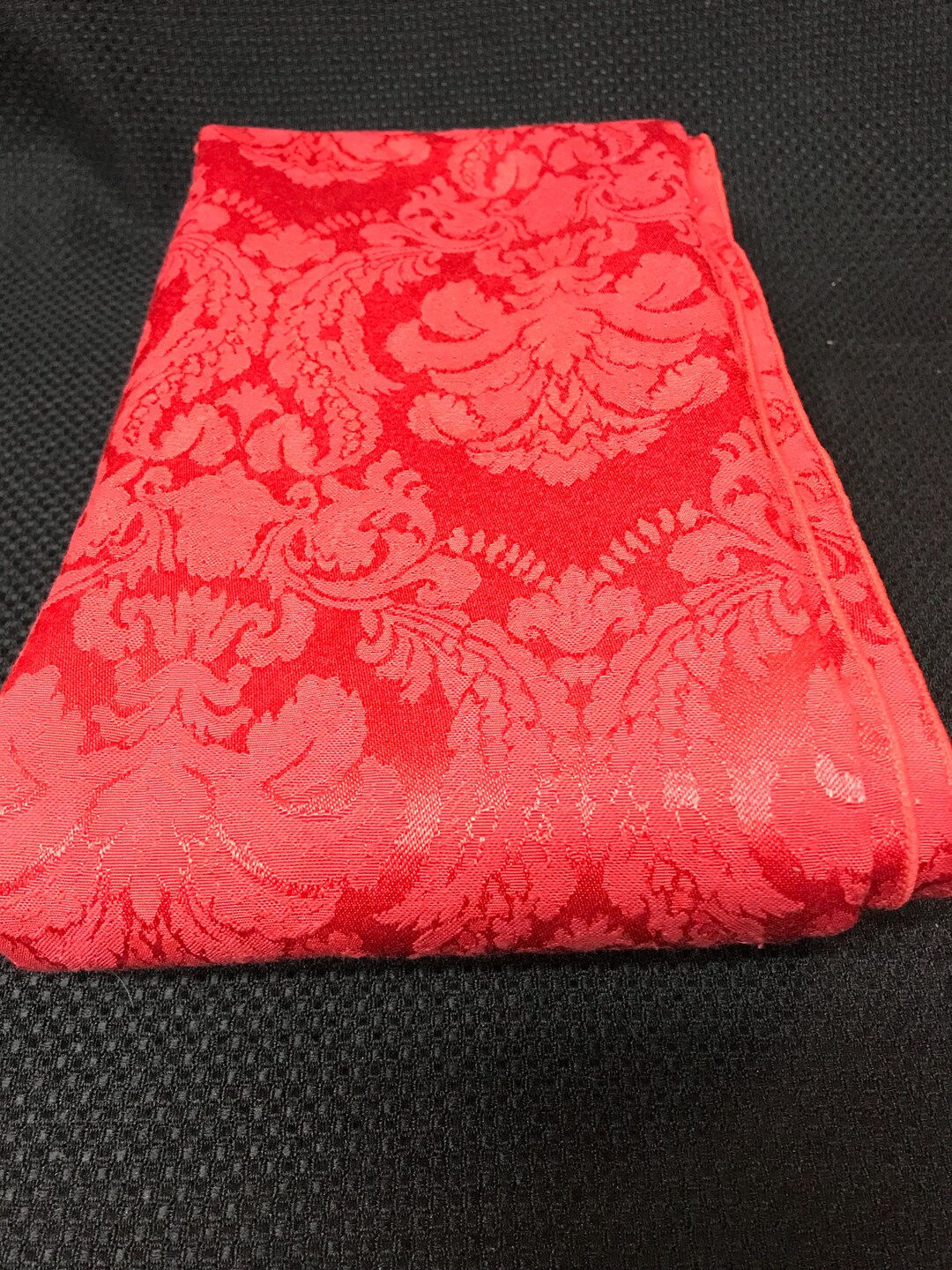 Cherry Red 50” X 66” Rectangular Damask Design Tablecloth - Etsy