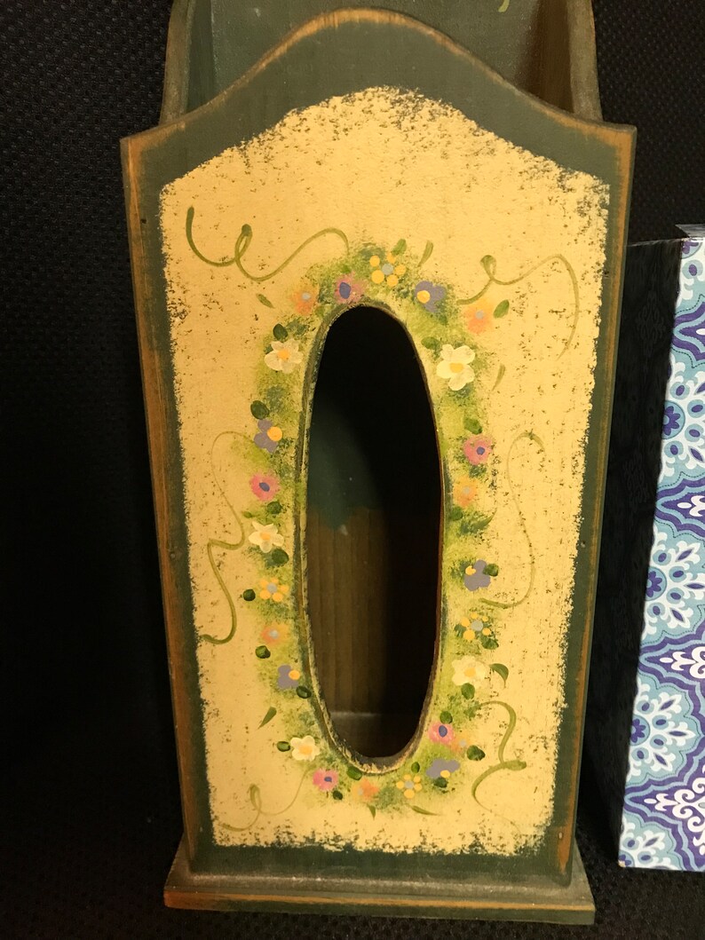 Primitive Wooden Tissue Box Holder - Etsy
