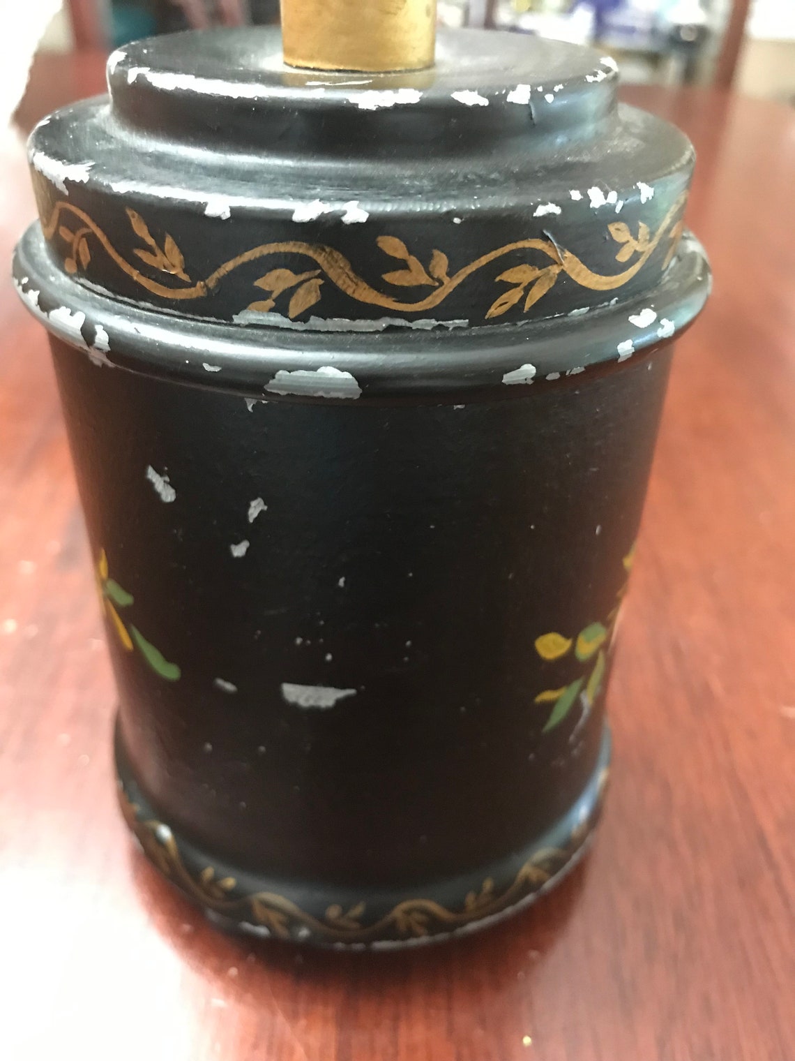 19th Century Pennsylvania Dutch Tin Tol Music Box Canister - Etsy