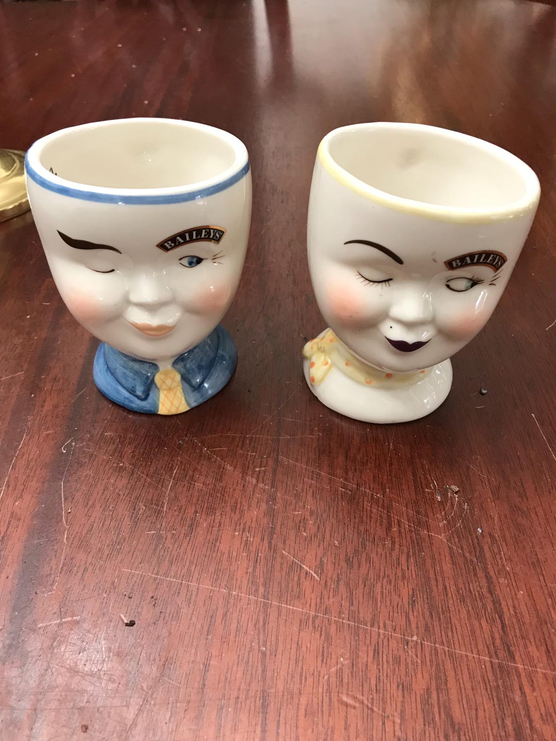 1997 Bailey’s Irish Cream Pair of His/her Winking Tipsy Mugs - Etsy