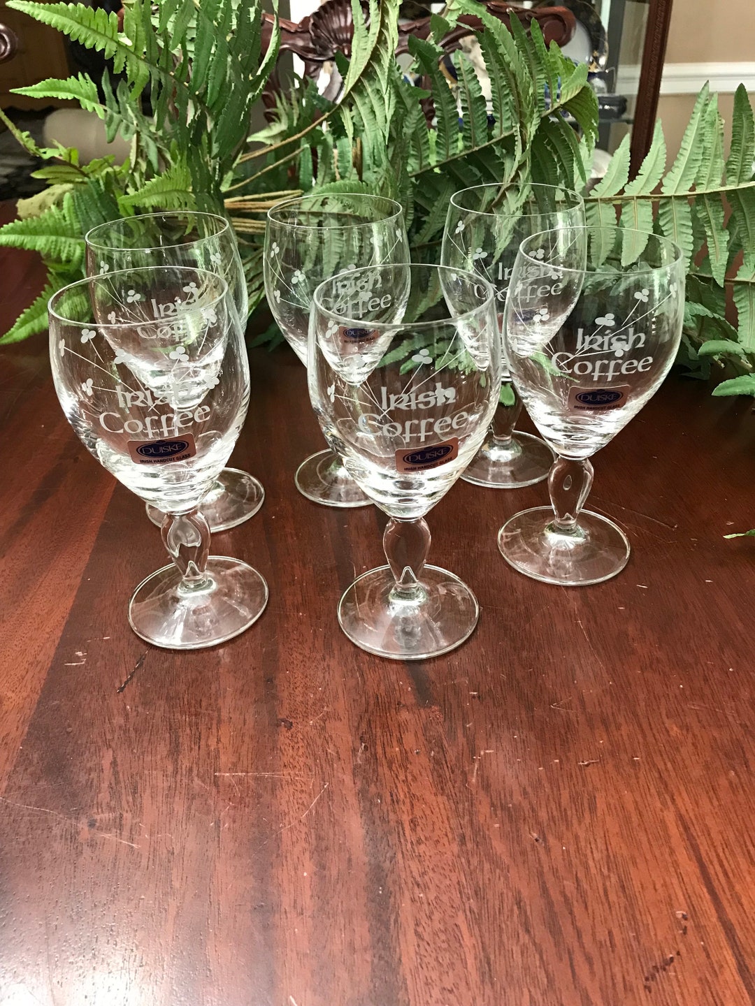 Duiske Hand Cut Irish Coffee Crystal Goblets - Etsy