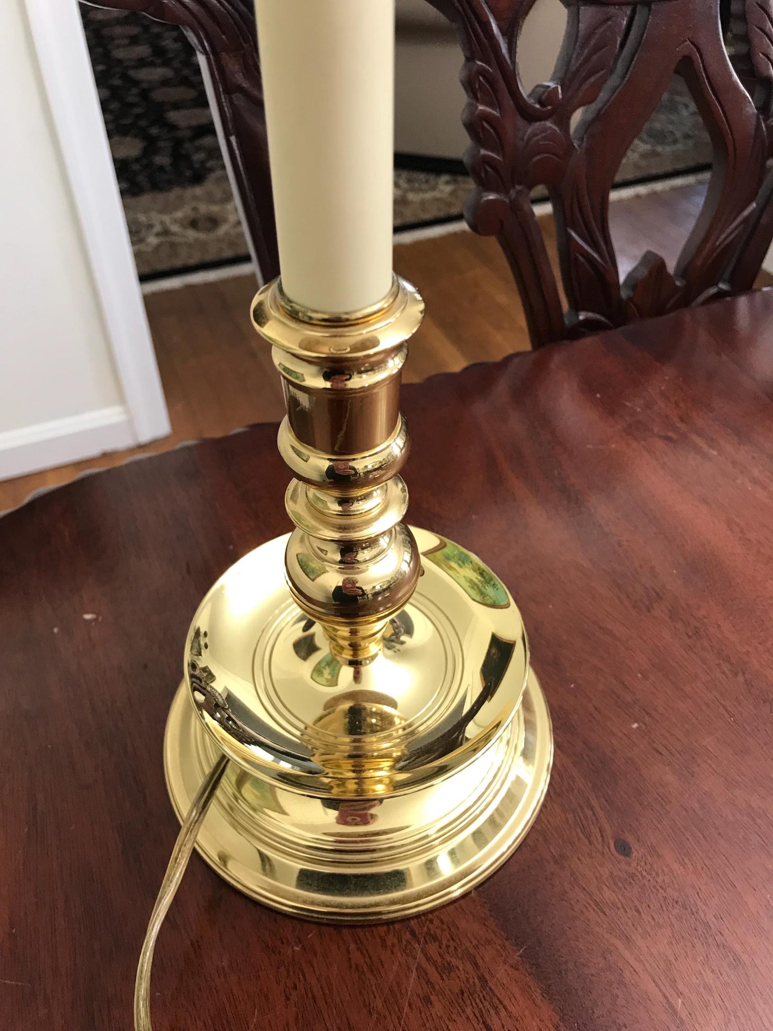 Baldwin 25” Candlestick Lamp With Black Shade - Etsy