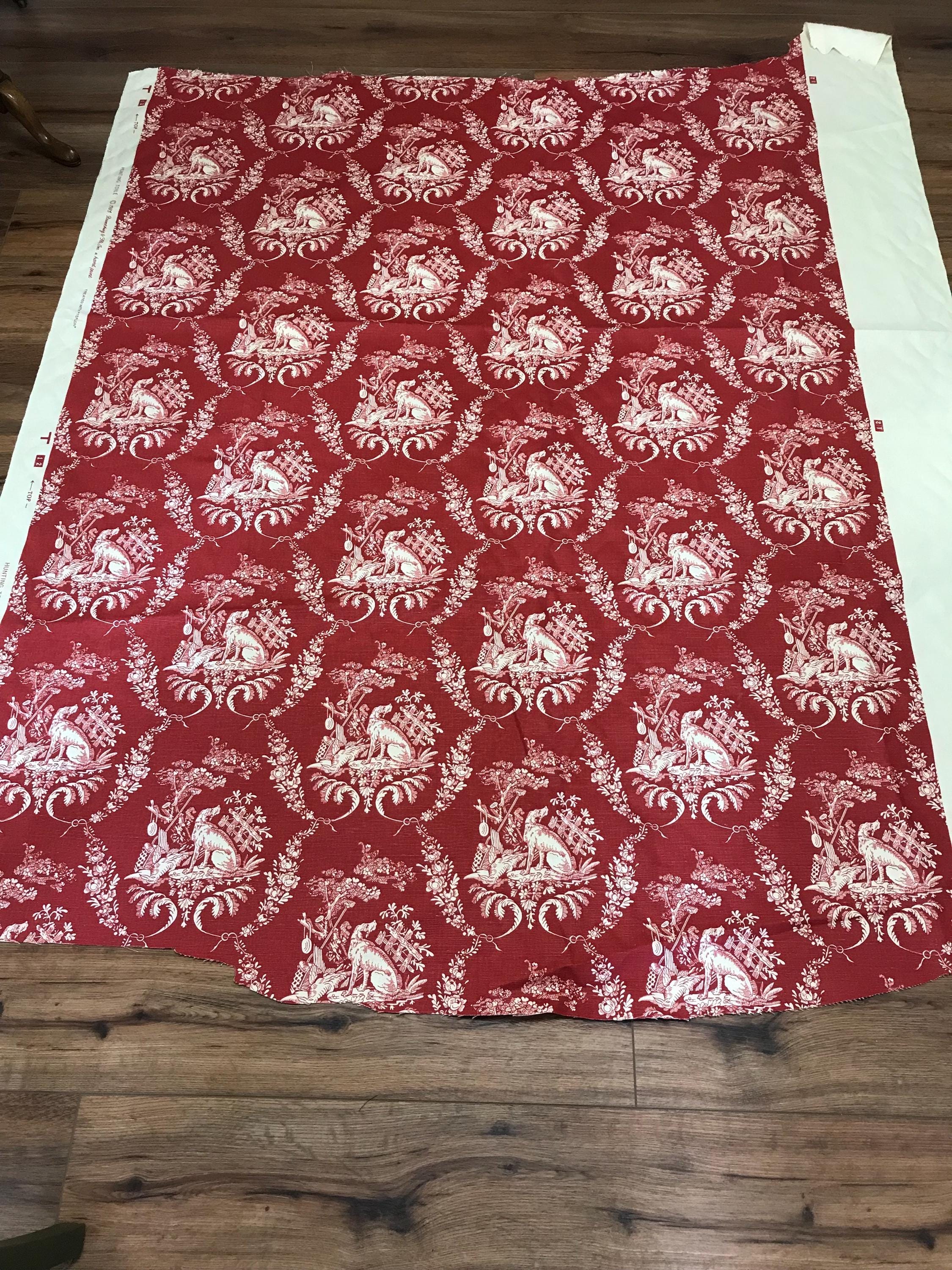 Brunschwig & Fils Red Hunting Toile Fabric 3 Pieces 1985 - Etsy