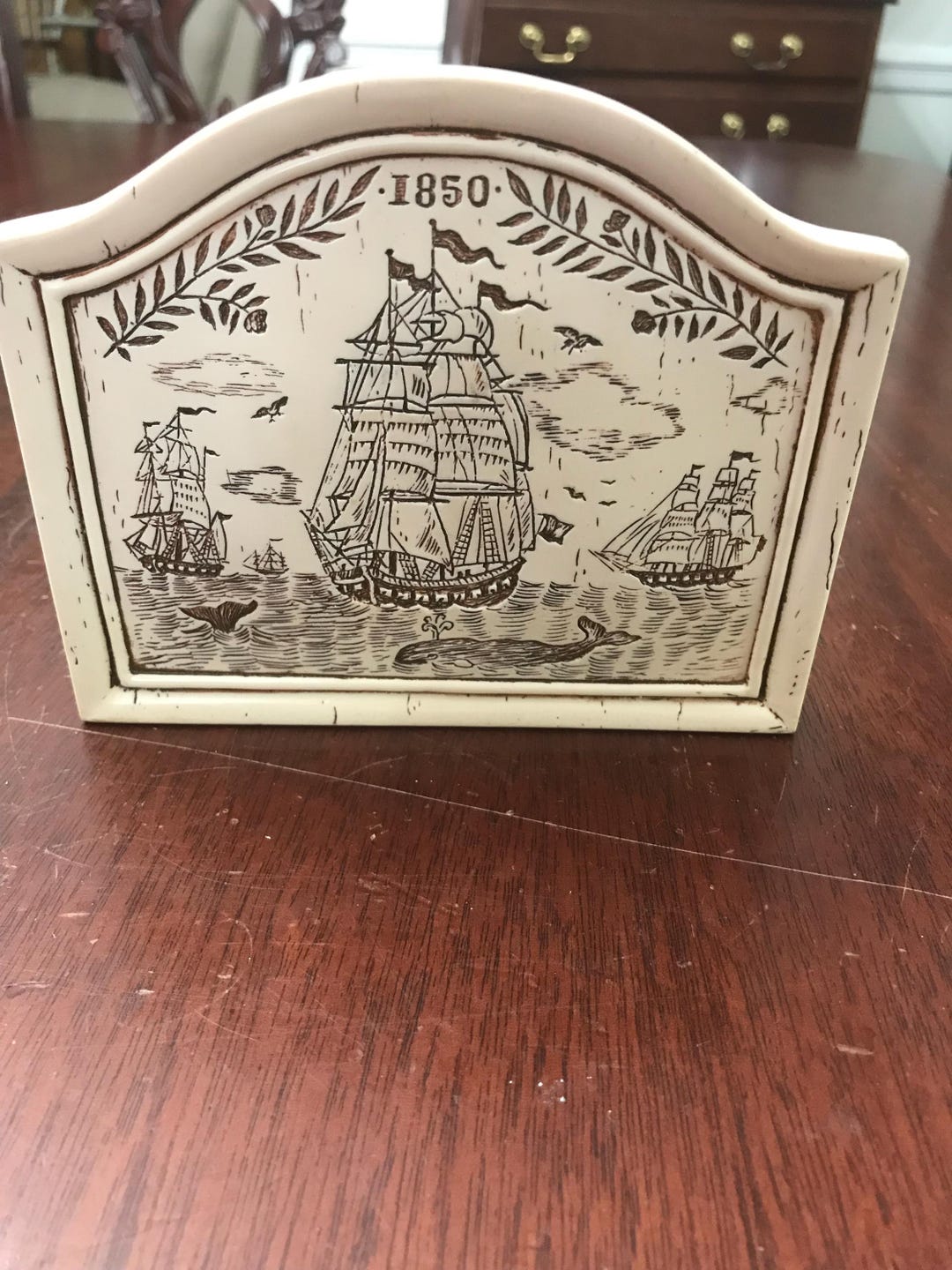 Desk Letter Holder W/historical Ships - Etsy