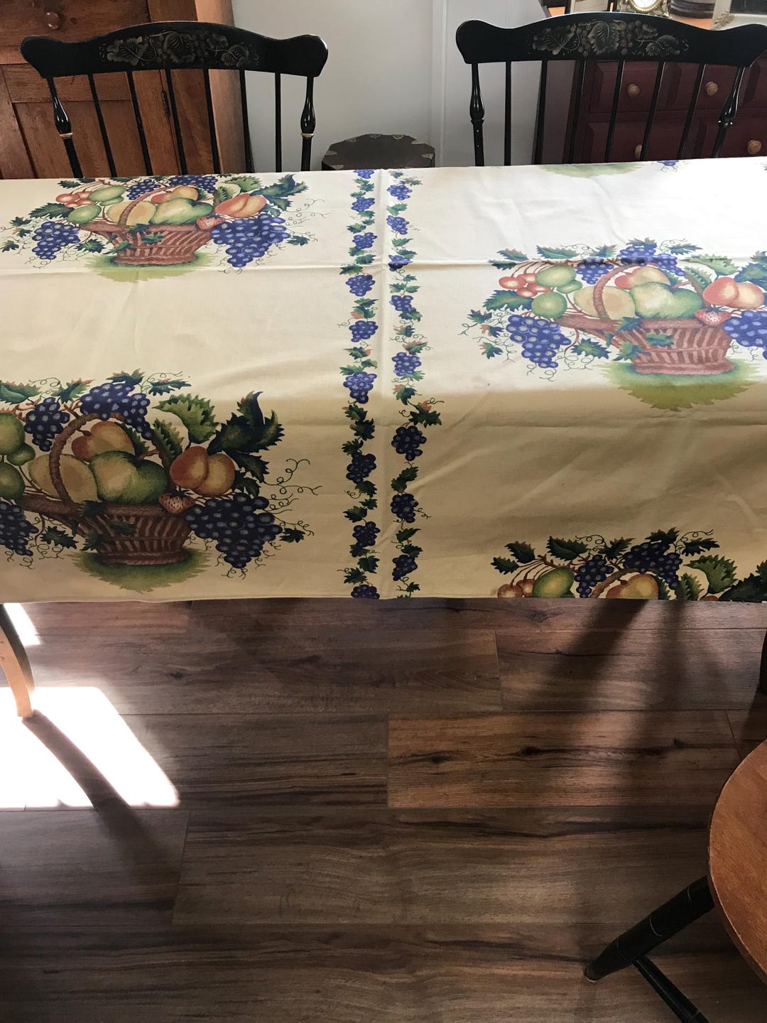 52” X 55” Fabric Piece Tole Fruit Basket Design - Etsy