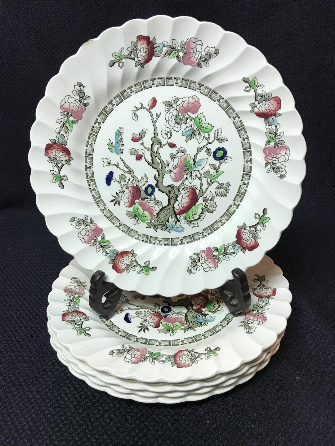 Myott Staffordshire Indian Tree Set of 6 Dinner Plates - Etsy