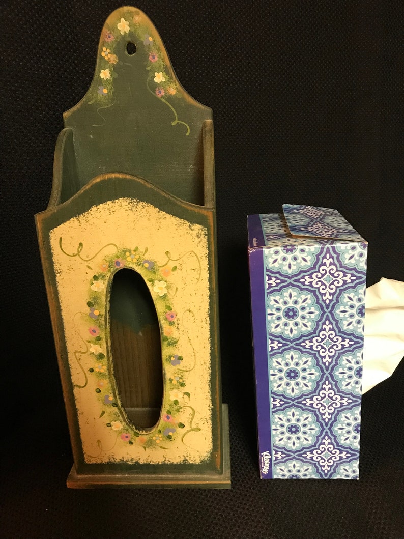 Primitive Wooden Tissue Box Holder - Etsy