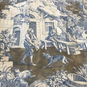 Portfolio Cotton Drapery Upholstery Pillow Fabric Toile Design ...