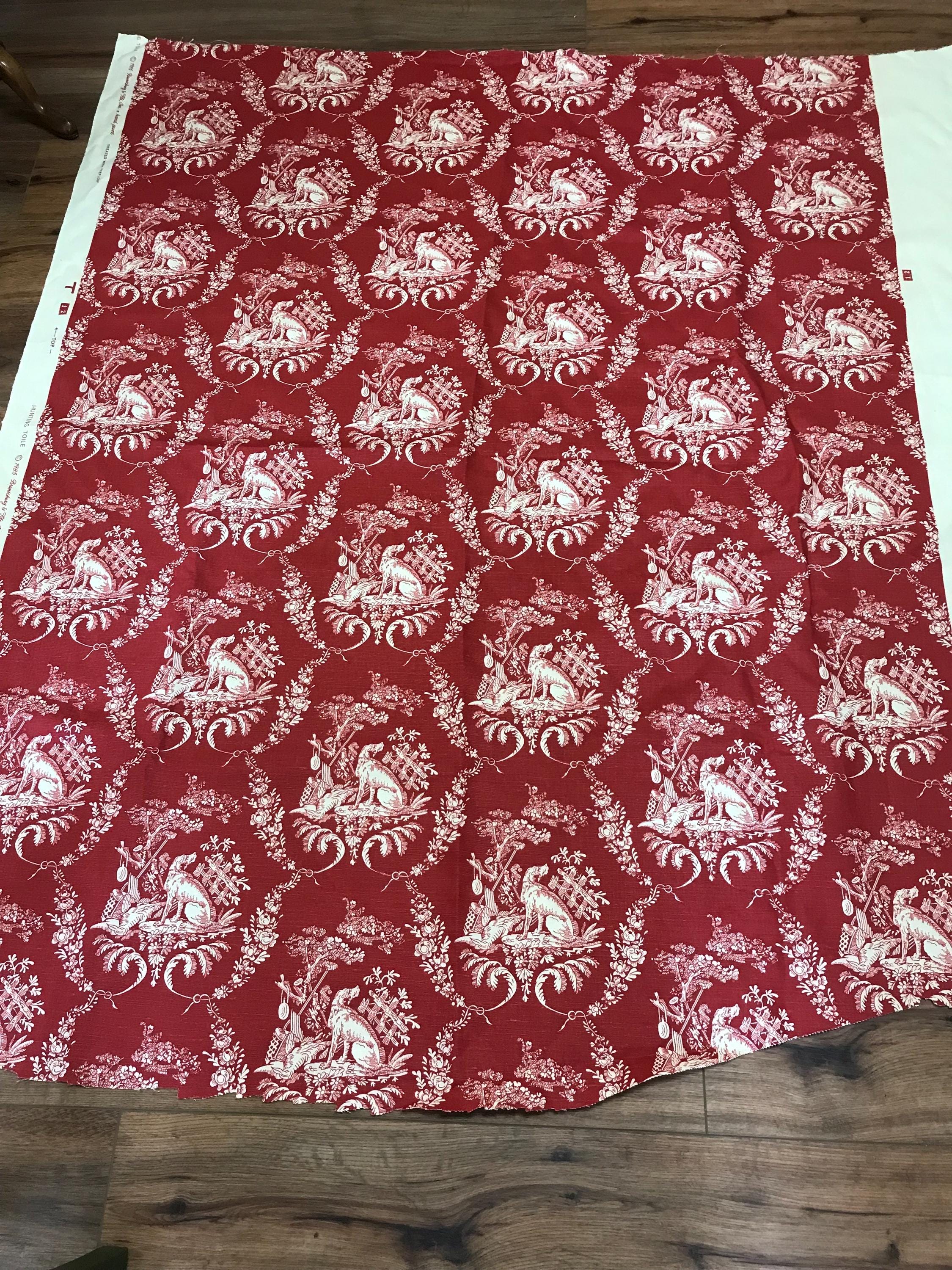 Brunschwig & Fils Red Hunting Toile Fabric 3 Pieces 1985 - Etsy
