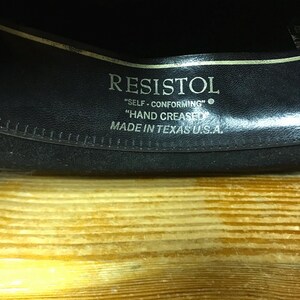 Resistol Hat Black Felt “western” Self Conforming Hand Creasedtexas USA ...