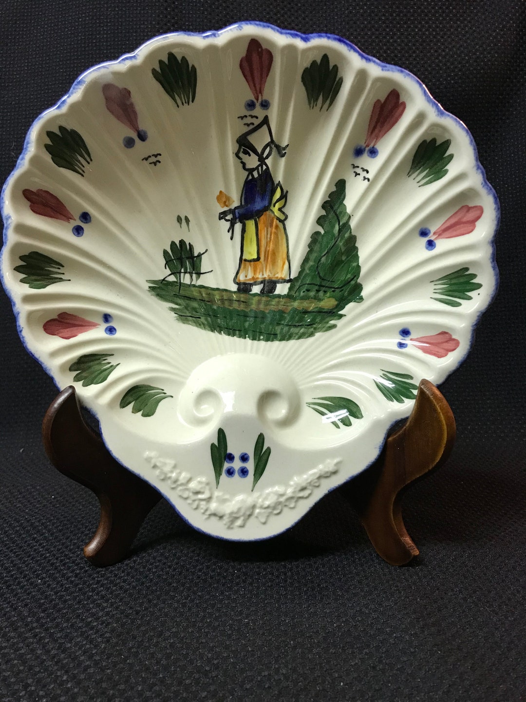 Blue Ridge Southern Pottery Shell Shaped Dish - Etsy