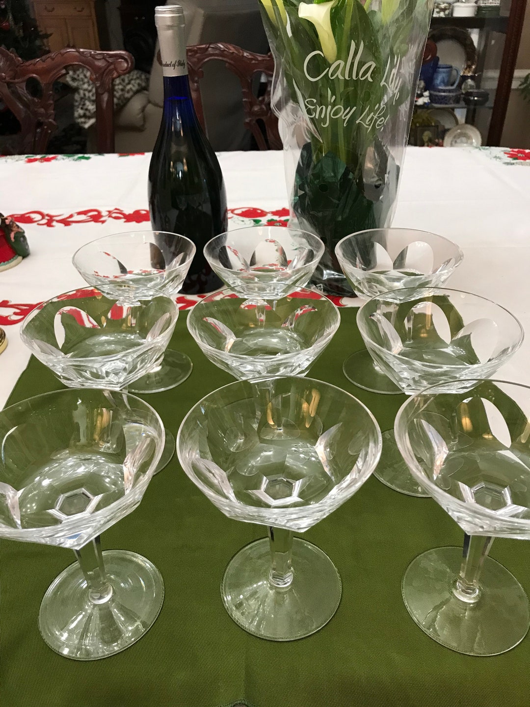 Set of 9 Vintage Sheila Waterford Crystal Champagne/tall Sherbet Glasses - Etsy