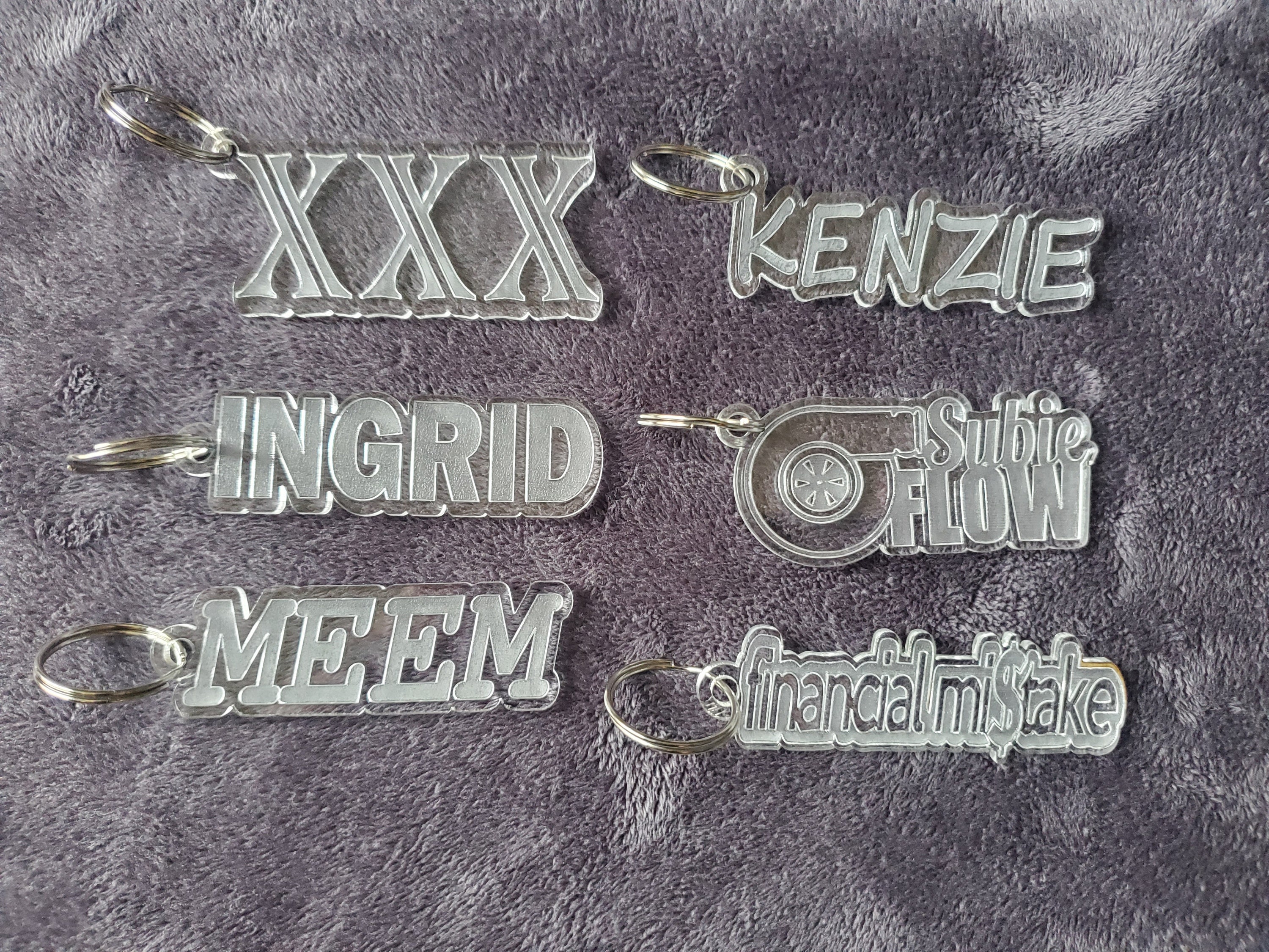 Custom Laser Cut Acrylic Keychains - Etsy