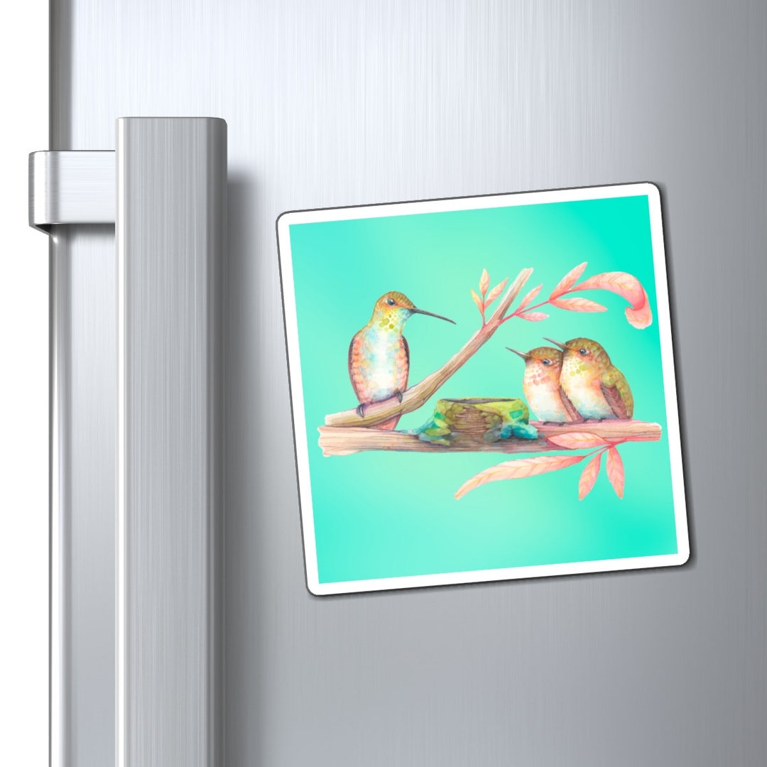 Magnet Watercolor Hummingbird Cute Refrigerator Magnet - Etsy