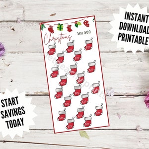 Christmas Savings Challenge Printable Dollar 500 Challenge Saving ...