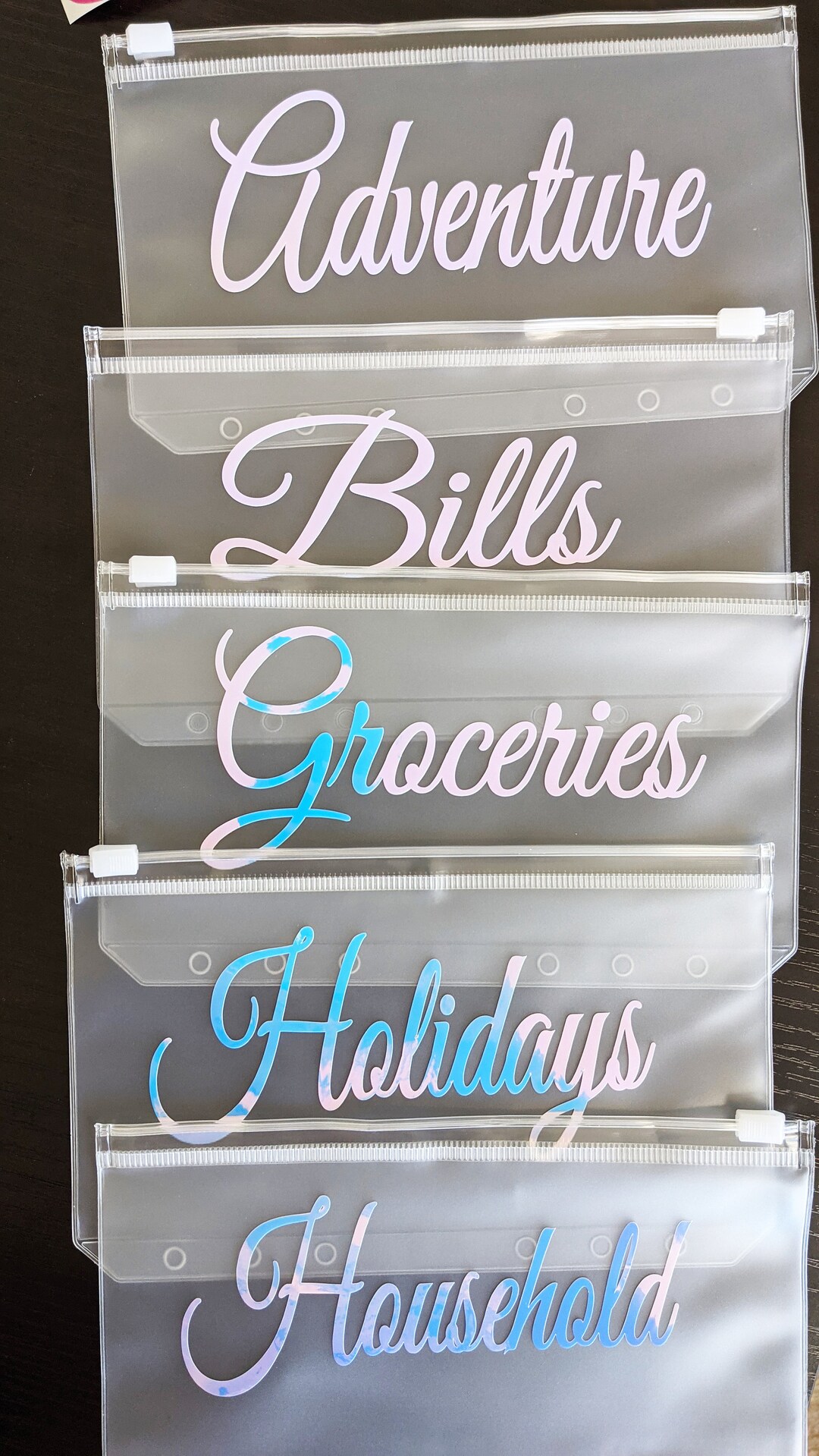 Cash Envelope for Money Budget Binder , Custom A6 Zipper Envelopes With ...