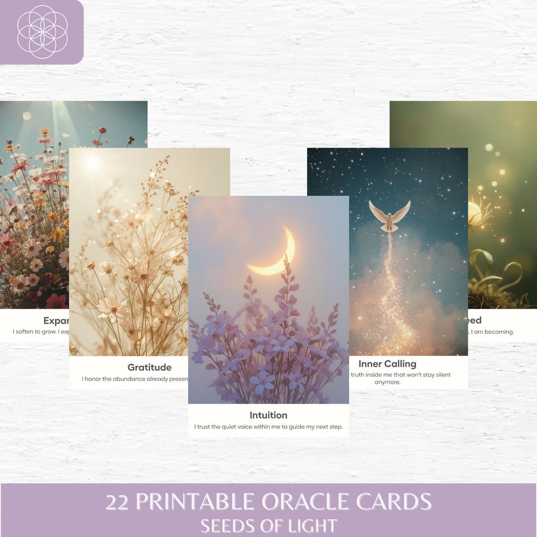 Seeds of Light Oracle Deck – Printable Digital Cards With Soul Messages ...