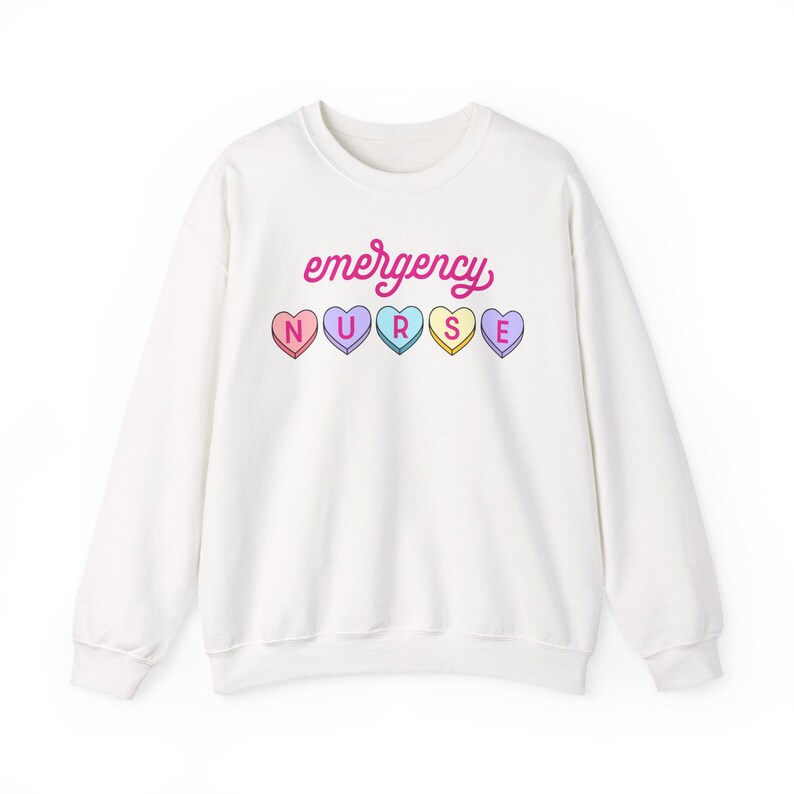 Emergency Nurse SVG Png | Cute Nurse Valentine Hearts Design | Er Nurse ...