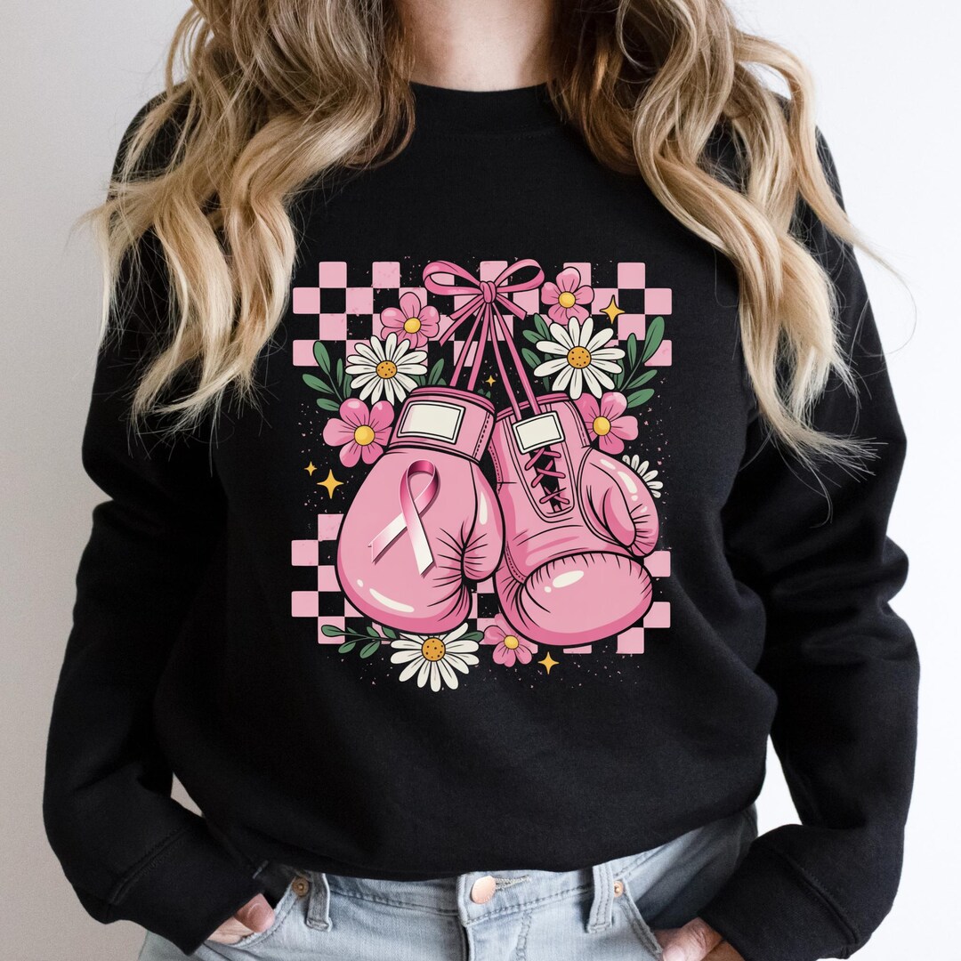 Coquette Boxing Gloves PNG: Breast Cancer Awareness, Pink Bow Design ...