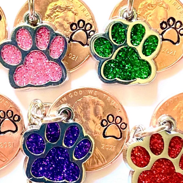 Dog Paw Keychain - Etsy