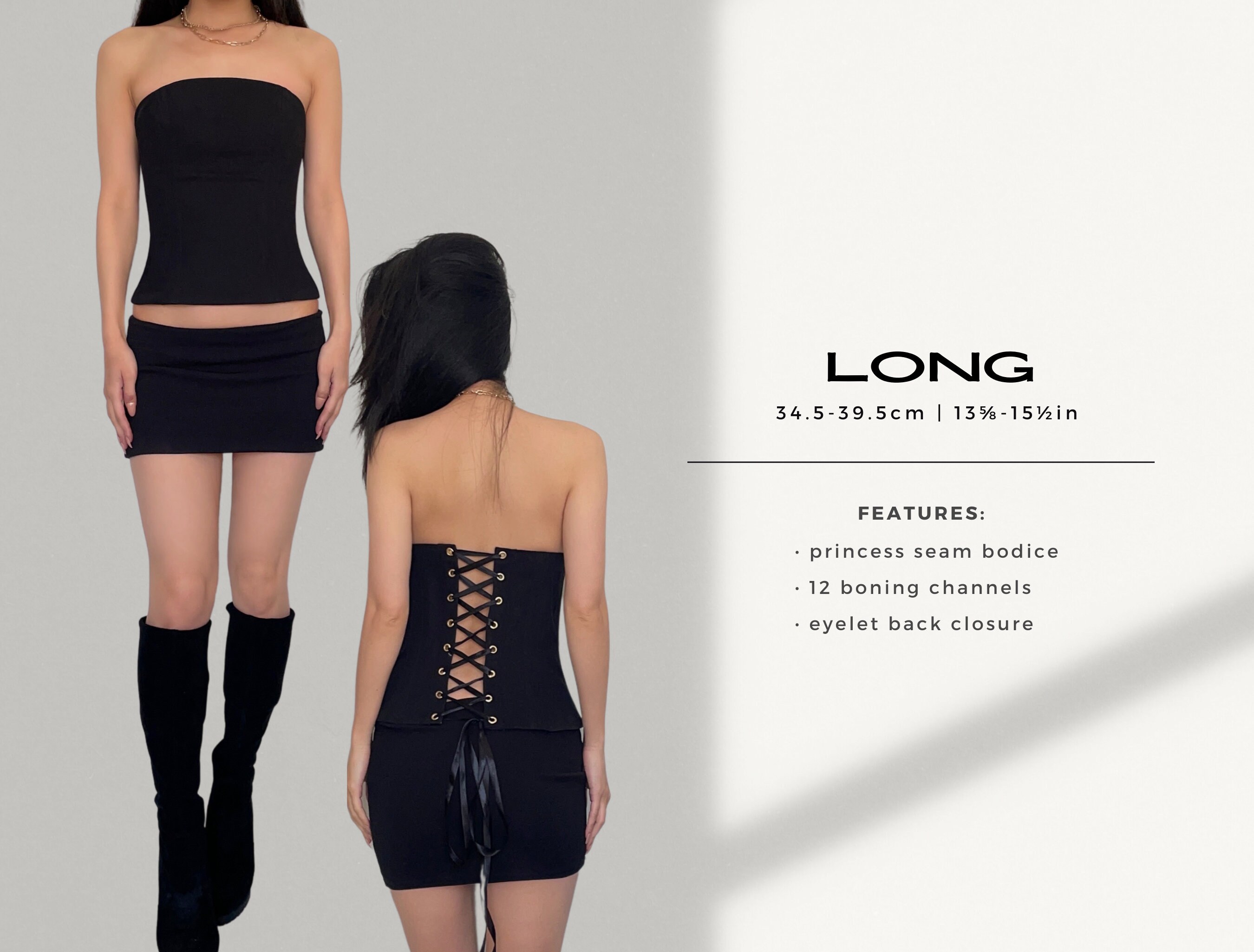 Strapless Corset / Bustier Top PDF Sewing Pattern 3 Length - Etsy