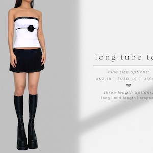 Tube Top PDF Sewing Pattern | Easy, Beginner Friendly | Long, Mid ...
