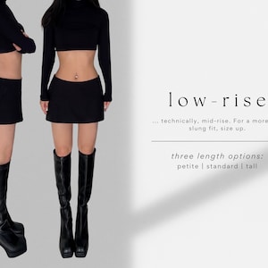 A-line Micro Mini Skirt PDF Sewing Pattern | Low-waist & High-waist | 3 ...