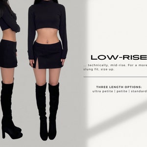 Slit Micro Mini Skirt PDF Sewing Pattern Low-rise & - Etsy
