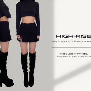 Slit Micro Mini Skirt PDF Sewing Pattern Low-rise & - Etsy