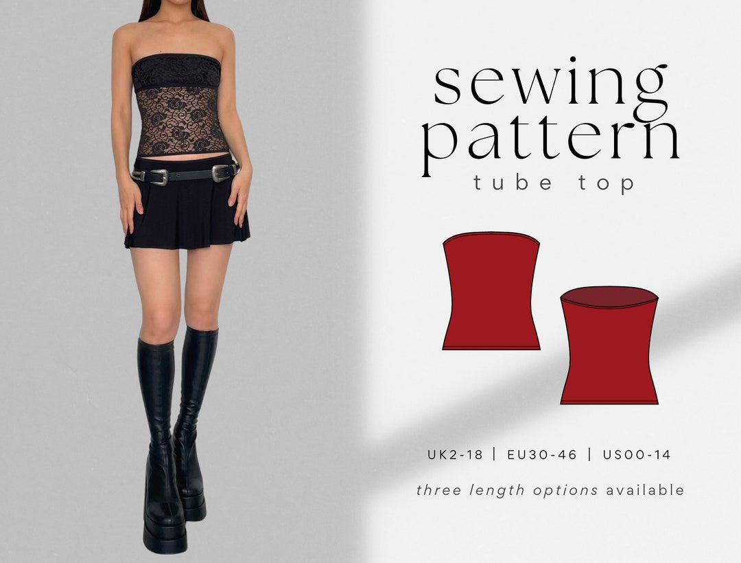 Tube Top PDF Sewing Pattern Easy Beginner Friendly Long - Etsy UK