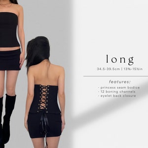 Strapless Corset / Bustier Top PDF Sewing Pattern | 3 Length Options ...