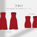 Tube Dress Set: Midi, Mini Dress PDF Sewing Pattern | Easy, Beginner ...