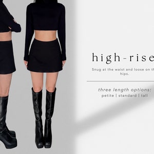 A-line Micro Mini Skirt PDF Sewing Pattern | Low-waist & High-waist | 3 ...