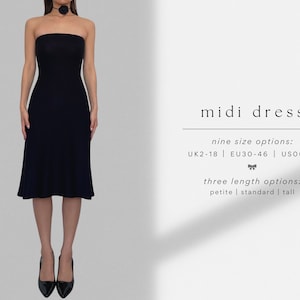 Tube Dress Set: Midi, Mini Dress PDF Sewing Pattern | Easy, Beginner ...