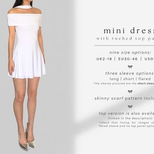 Off-shoulder Dress Bundle: Maxi, Midi, Mini Dress PDF Sewing Pattern ...