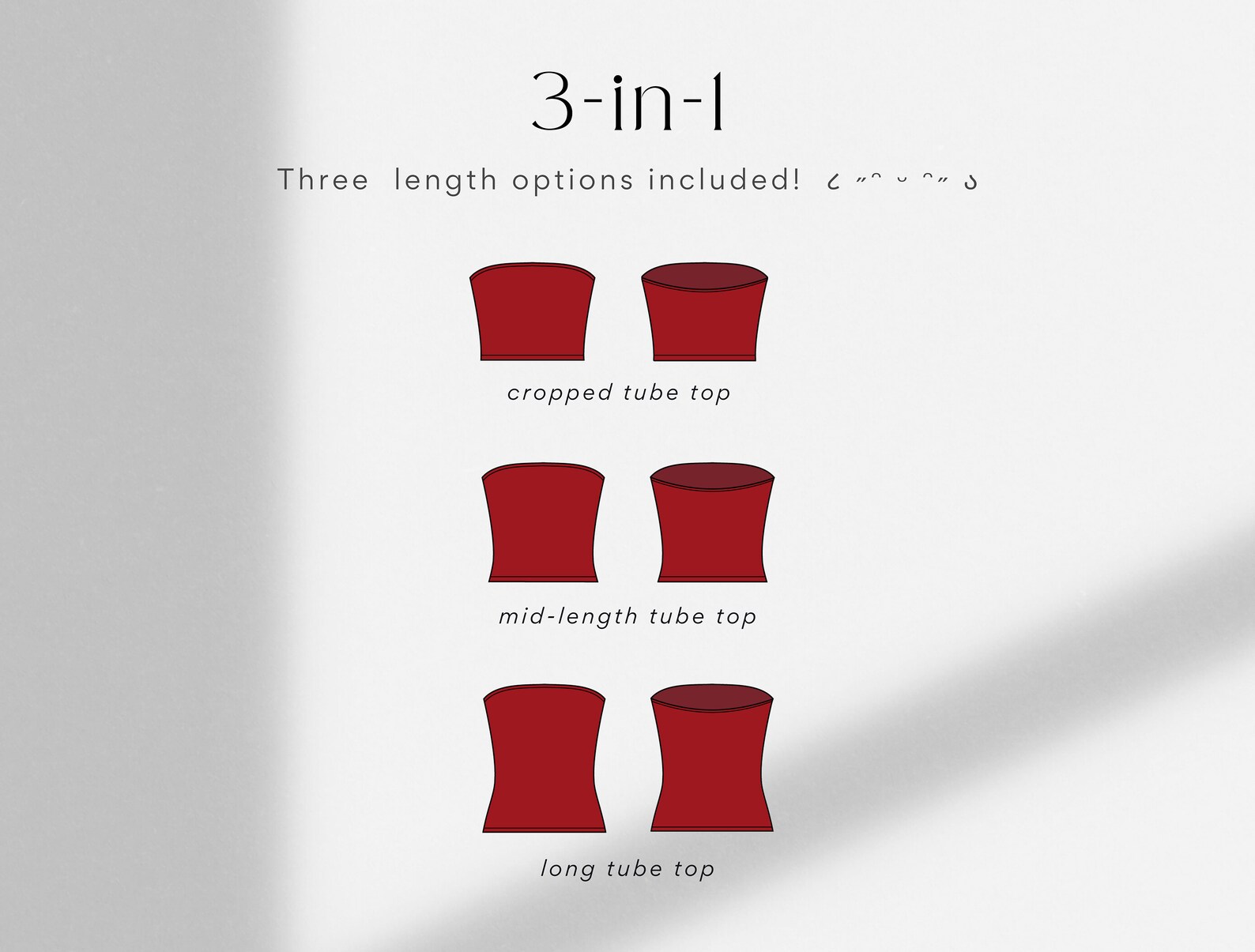 Tube Top PDF Sewing Pattern | Easy, Beginner Friendly | Long, Mid ...