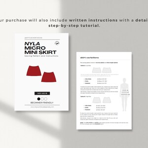 A-line Micro Mini Skirt PDF Sewing Pattern Low-waist & - Etsy UK