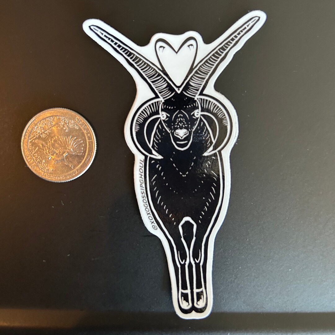 Double Horned Goat Black Phillip Waterproof Vinyl Sticker - Etsy
