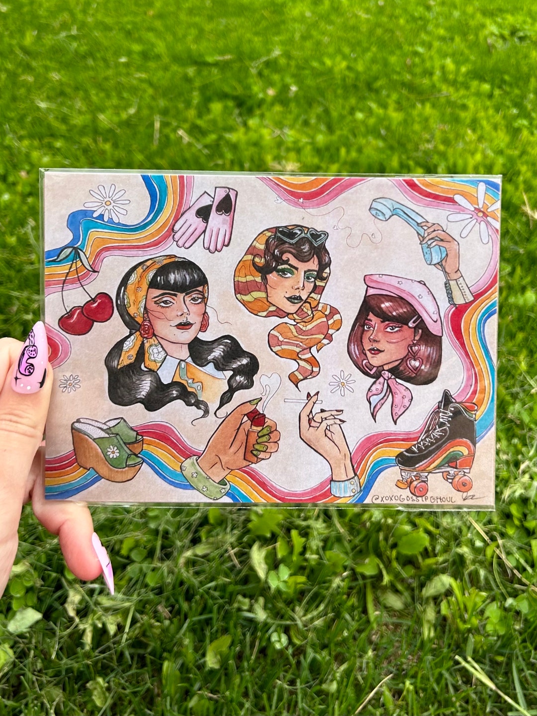 Roller Babes Watercolor Flash Sheet - Etsy