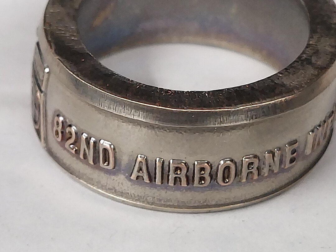 82nd Airborne Division Challenge Coin Ring - Etsy